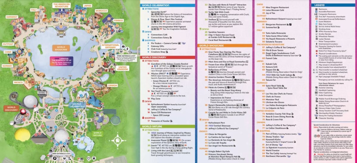 2025 EPCOT Map