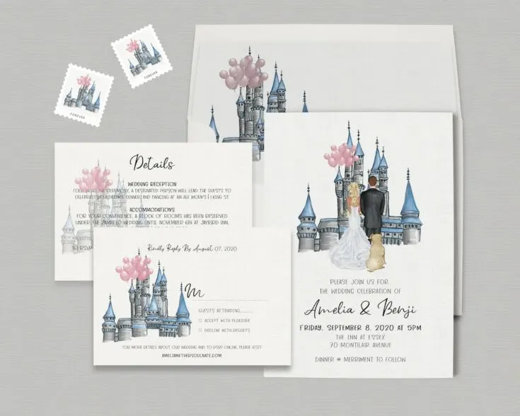 10 Most Beautiful Disney Wedding Invitations