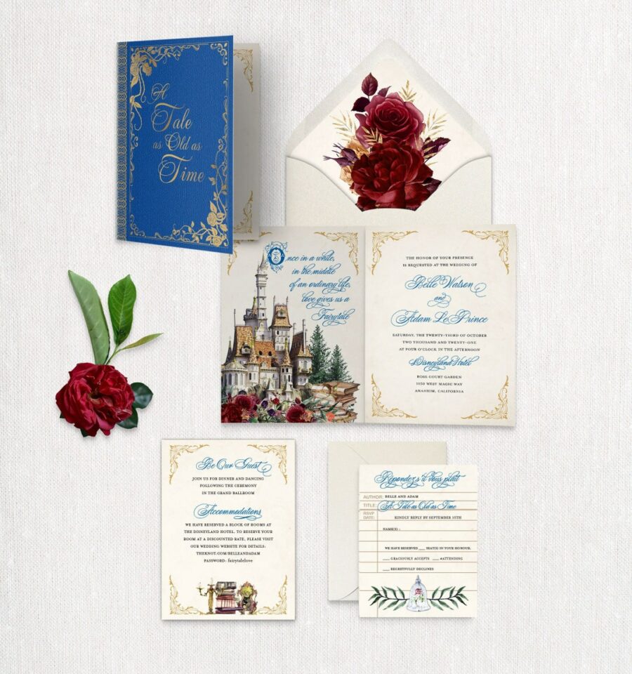 10 Most Beautiful Disney Wedding Invitations